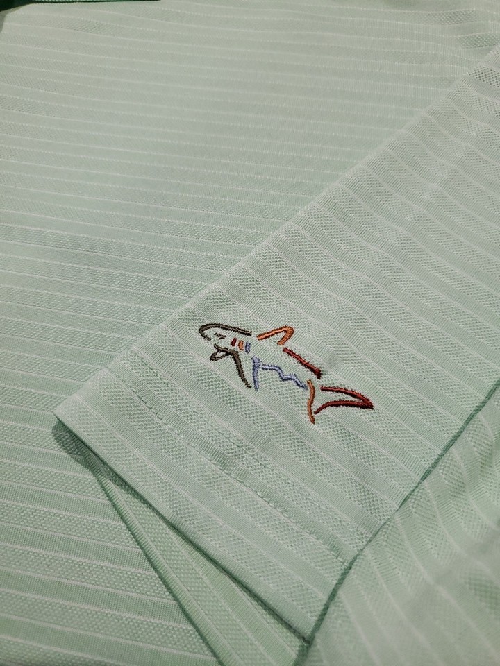Greg Norman Performance Golf ⛳️ Polo Shirt Men's XXXL 3XL Light Green Textured | eBay