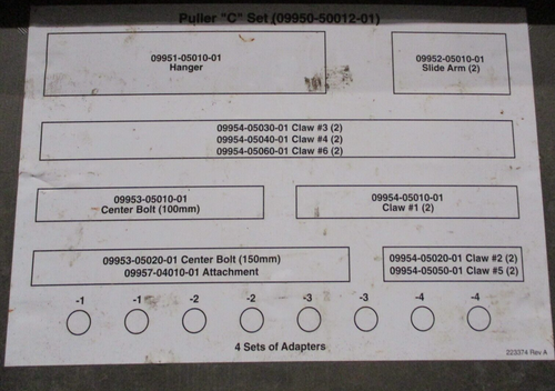Toyota 09950-50012 Puller Set C (Incomplete) | Genuine OEM