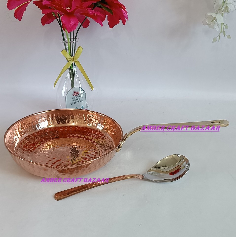 Pure Copper Traditional Frying Pan For Cooking Food Serving Tableware ...