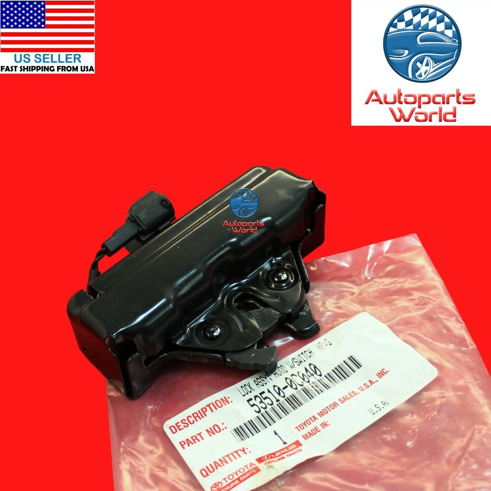 GENUINE OEM TOYOTA SEQUOIA TUNDRA RX330 RX350 RX400h HOOD LOCK 53510 ...