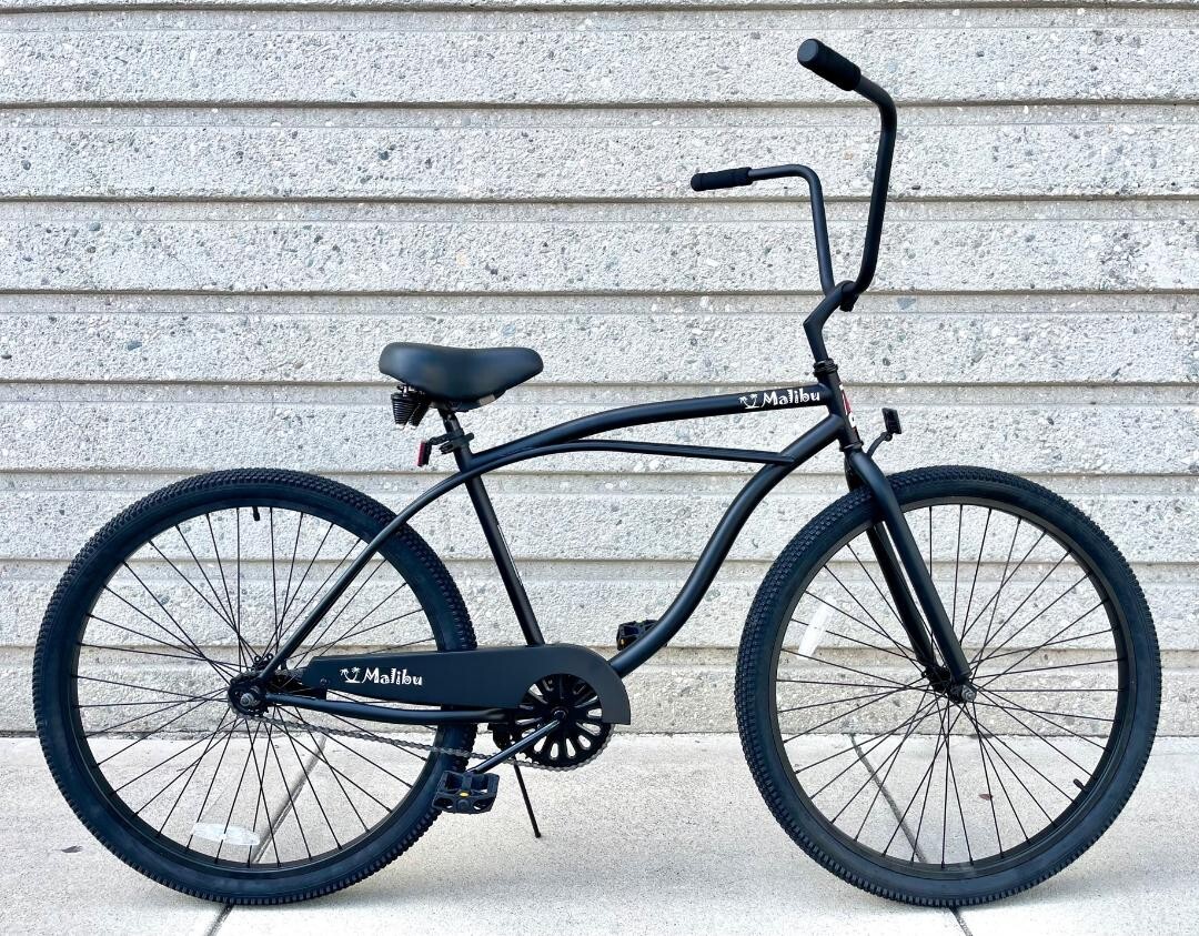 Black 29" Steel Men's Beach Cruiser Bike Single Speed Coaster Brake 12G ...