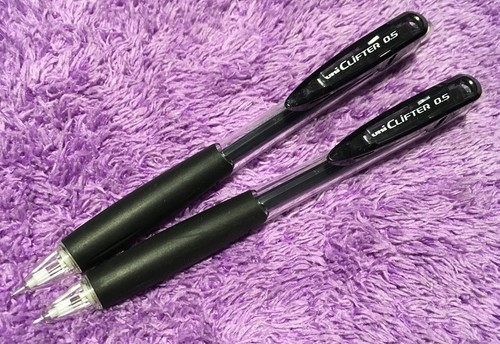 2x Uni-ball CLIFTER Mechanical Pencil Black Uniball Eraser Gift Jajpan ...