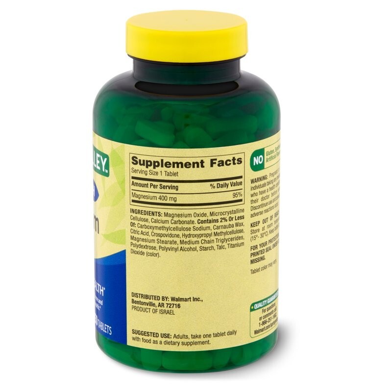 Spring Valley Magnesium Oxide Bone & Muscle Dietary Supplement 400 mg ...