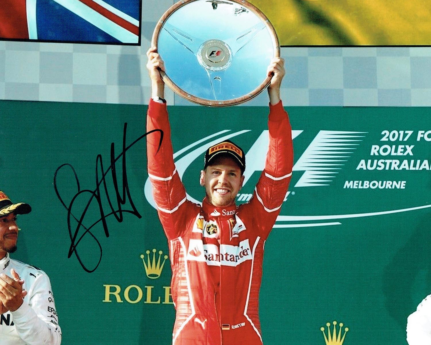 Sebastian Vettel 2017 Signed Autograph 10x8 Ferrari Photo D Formula 1 ...