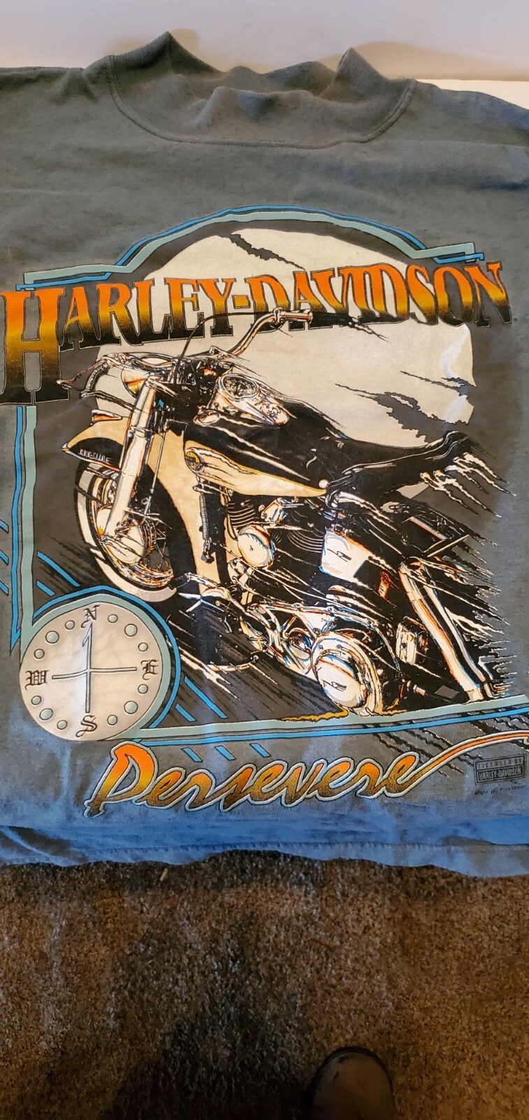 Vintage Fun Wear Harley Davidson. Compass, Persevere … - Gem
