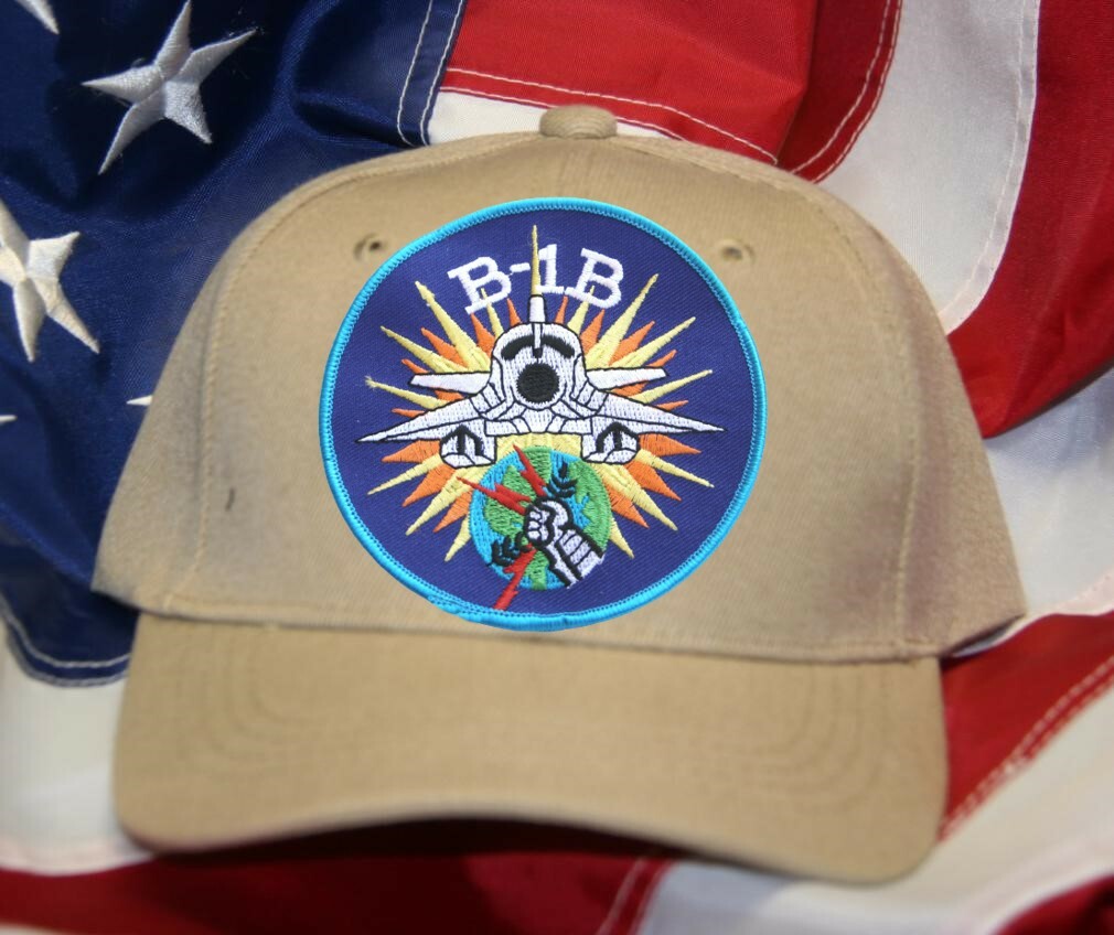 B1B LANCER BOMBER HAT PATCH CAP US AIR FORCE SAC AFB PILOT WING ...