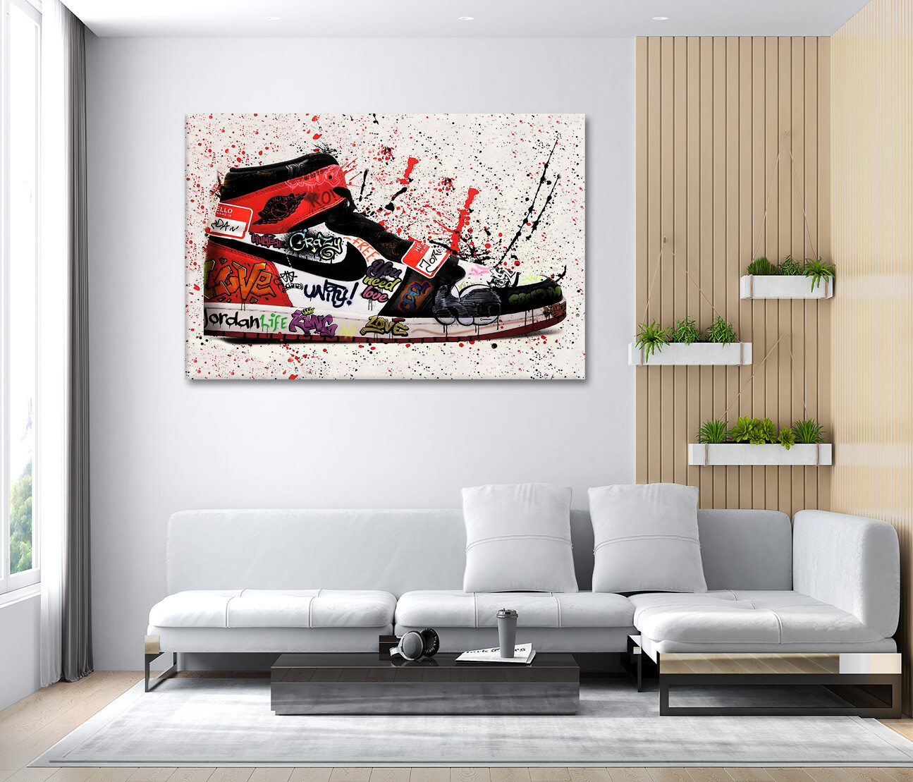 Jordan Shoe Hype Sneaker Canvas Print Air Jordan Prints Wall Art Framed ...