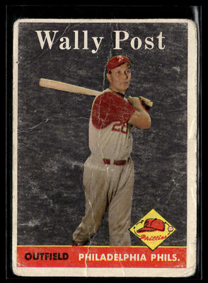 1958 Topps Wally Post #387 Philadelphia Phillies | eBay