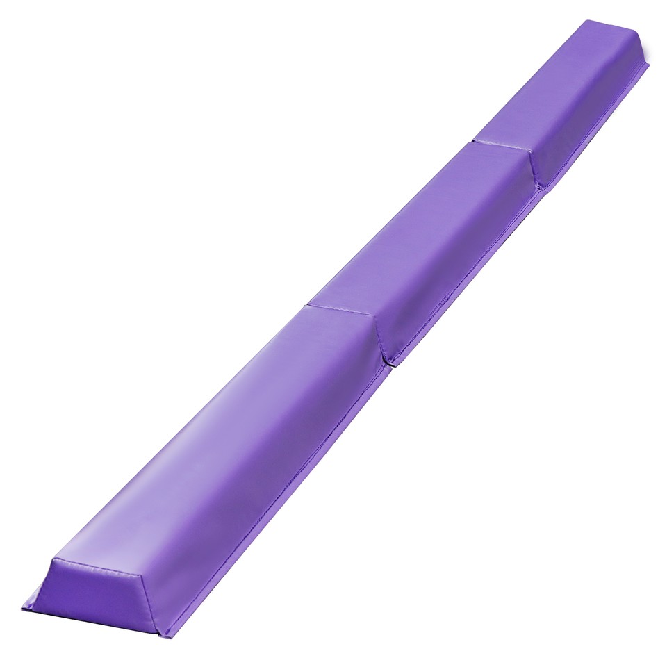 9ft Purple Extra Firm Vinyl Balance Beam Folding Gymnastics Beam ...