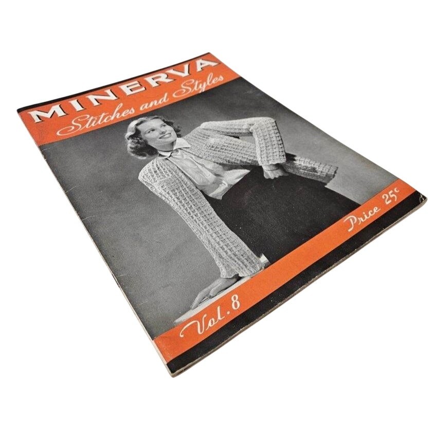 1941 Minerva Stitches Styles Knitting Crochet Patterns Book 1st Ed ...