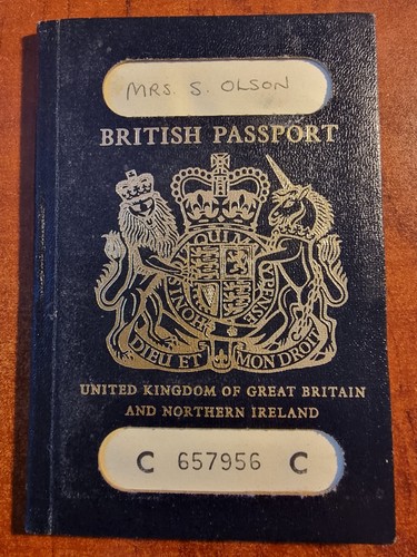 Vintage UK BRITISH Passport Void Expired Visas Stamp Travel Complete 30 ...