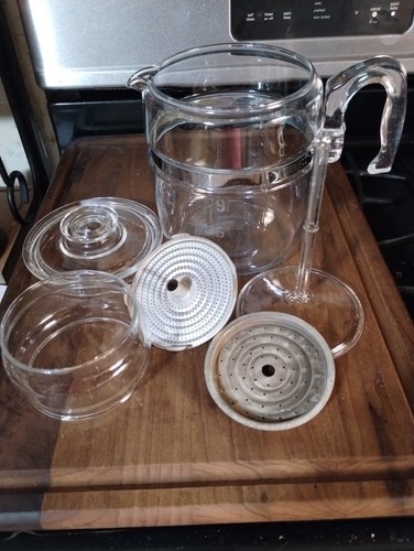 Vintage Pyrex Flameware 9 Cup Model 7759 B Percolator Complete Original ...