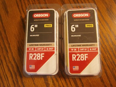 New In The Sealed Package Pair Of Oregon R28F 6" Chainsaw Chains Fits ...