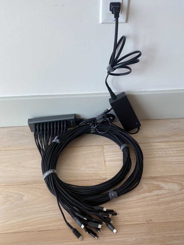 samsung phone USB C to C Charger Cable 20pcs + 20 port usb HUB, 6.6ft ...
