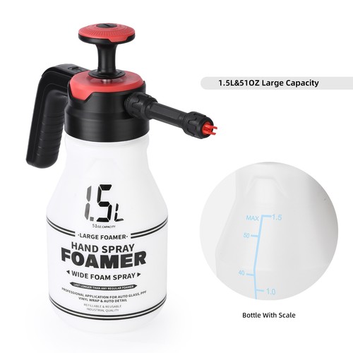 1.5L Hand Pump Foam Sprayer For Auto Glass PPF Wash Vinyl Wrap Trigger ...