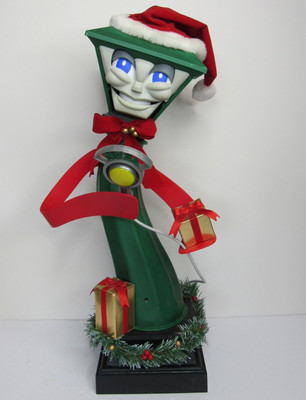 Vintage Frank E Post Singing Lamp Post Animated Christmas 1997 Works ...