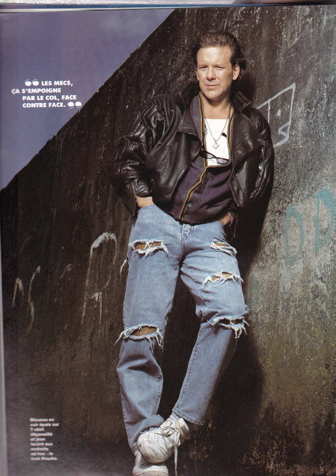 80s Ripped Jeans Men