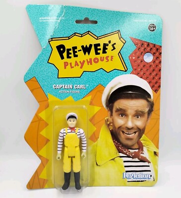Pee-Wee’s Playhouse Captain Carl ReAction 3.75” Action Figure New ...