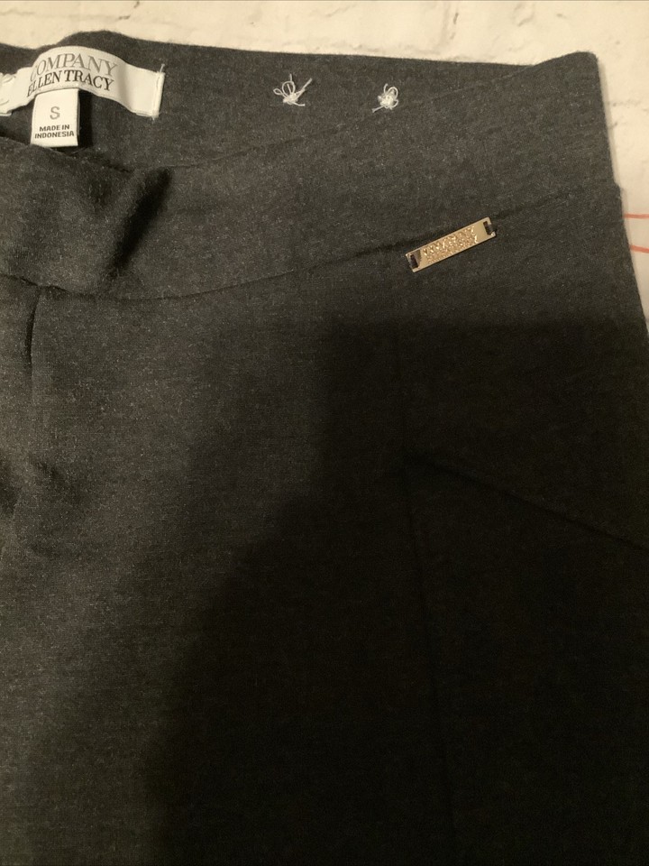 Ellen Tracy Slim Fit Ankle Mid Rise PullOn Pants Charcoal Gray | eBay