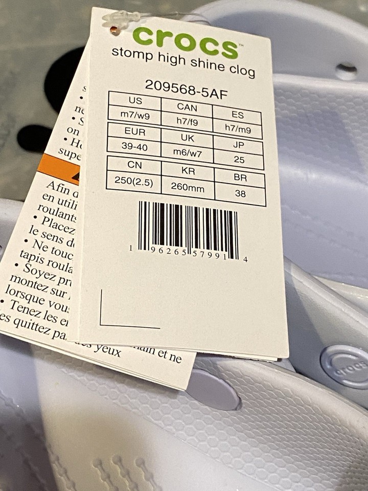 NEW Womens Crocs Stomp High Shine Clog Shoes size 9 (also mens 7) | eBay