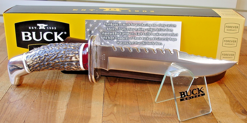 SUPERB JOE HOUSER CUSTOM BUCK KNIFE 639 FIELDMATE 425M STEEL BLADE ELK ...