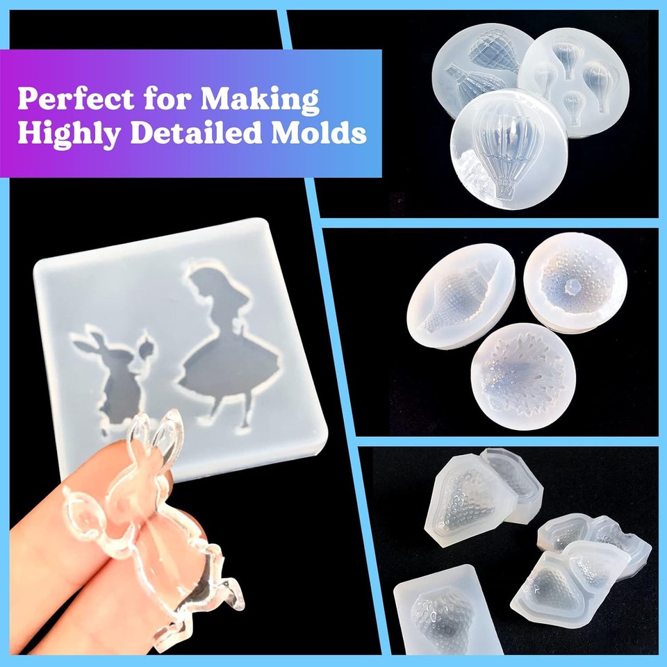 LET'S RESIN Silicone Mold Making Kit-Translucent Translucent Clear | eBay
