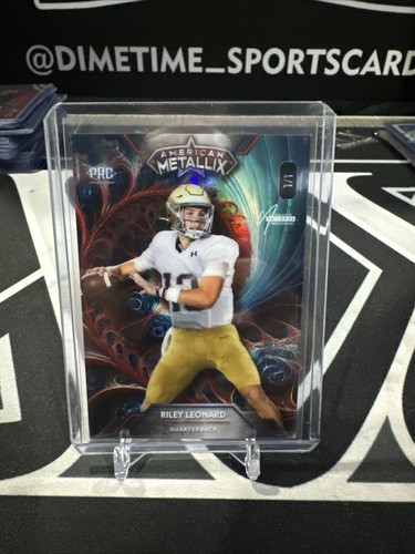 1/1 Riley LEONARD 2024 Wild Card National Exclusive PRC FB Norte DAME ...