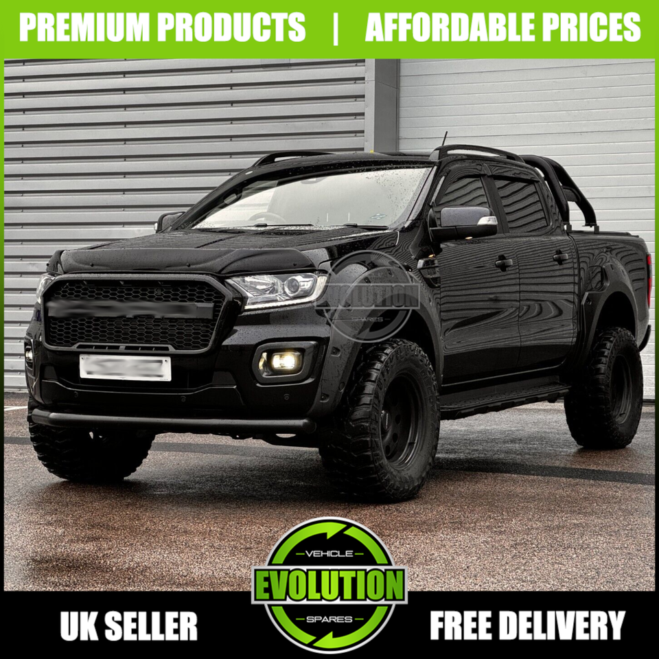 Matte Black Raptor F150 Style LED Grille Grill TO FIT Ford Ranger T8 ...