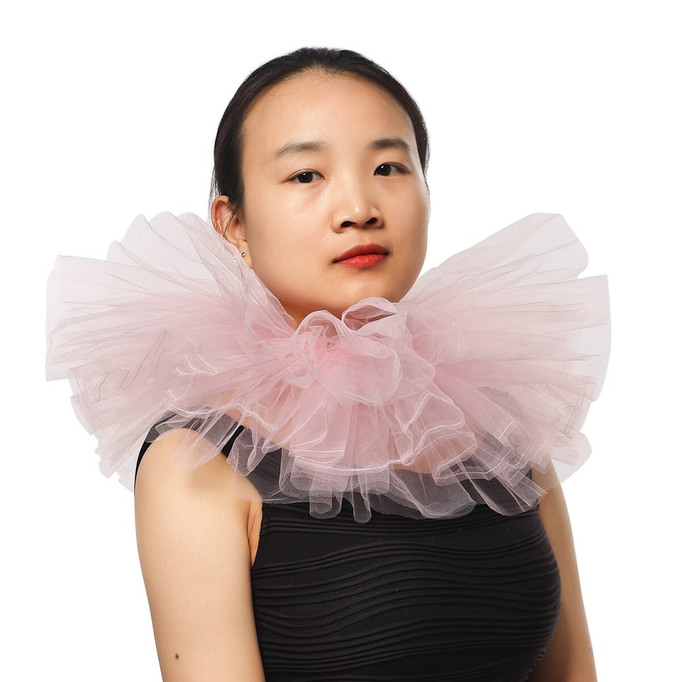 Medieval Mesh Neck Collar Elizabeth Ruff Circus Collar Halloween Clown ...