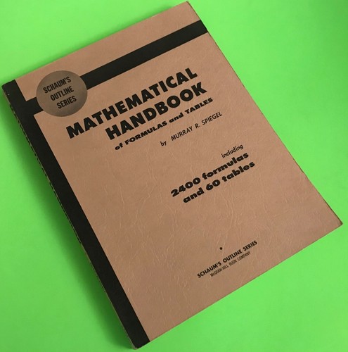 Mathematical Handbook of Formulas and Tables By Murray R. Spiegel | eBay