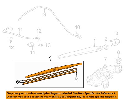 MAZDA OEM 13-19 CX-5 Lift Gate Wiper Washer Components-Wiper Blade ...