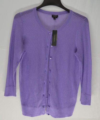 Talbots Cardigan Womens Size Large Purple Button Up Knit Sweater | eBay