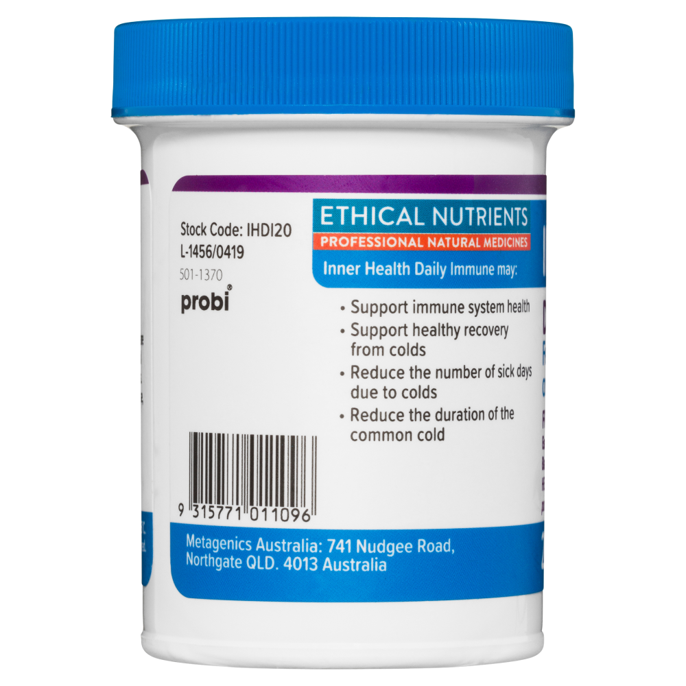 Inner Health Daily Immune 20 Capsules Fridge Free Live Probiotic Immune ...