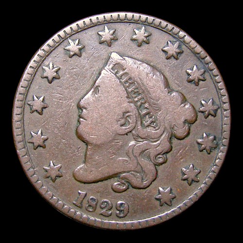 1829 Coronet Head Large Cent Penny ---- Nice Condition Coin ---- #006S ...