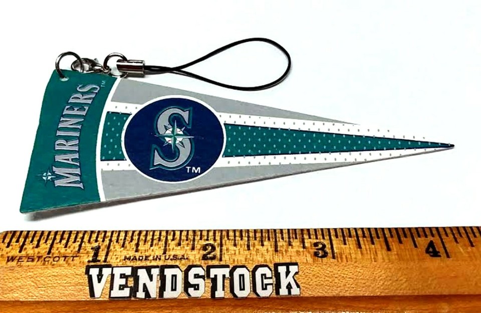 SEATTLE MARINERS PENNANT TEAM DANGLER MINI FELT 4" LONG MLB BASEBALL ...