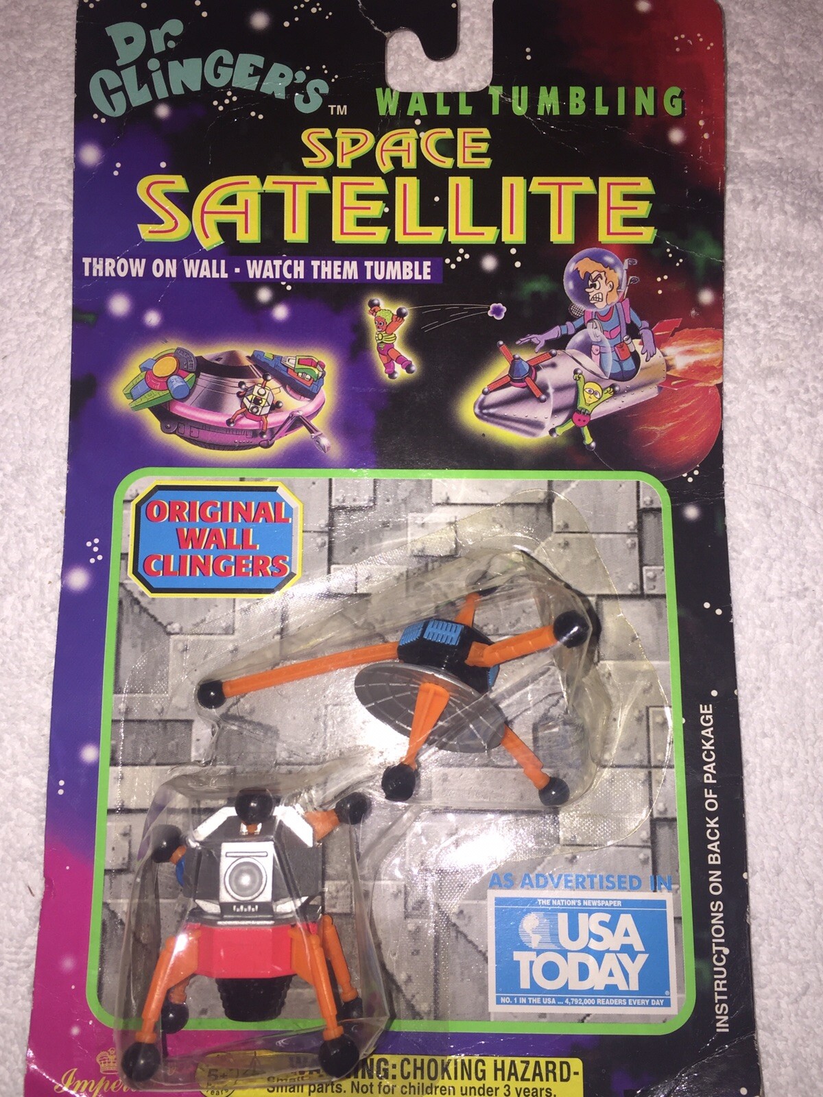 Vintage Dr. Clinger's Space Satellite NEW SEALED Wall Clingers Imperial ...