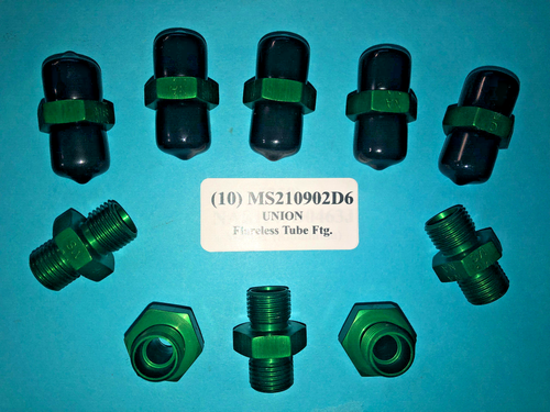 MS21902-D6 Union Fitting 10 ea Military Standard Aerospace Aircraft ...