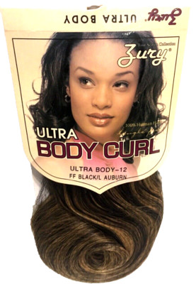 Zury Ultra Body Loose CurL FFBlack/LAuburn 12" 100% Human Hair Weft ...