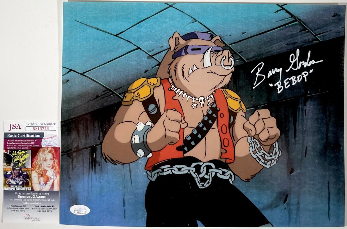 Barry Gordon Signed Teenage Mutant Ninja Turtles Bebop 11x14 Photo A ...