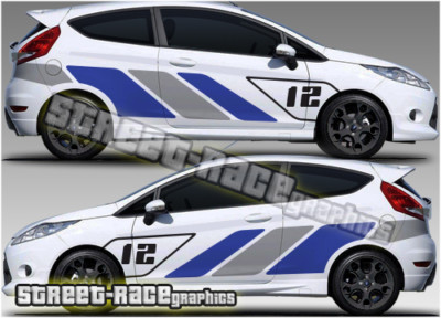 Ford Fiesta RALLY 017 ST-R racing stripe decals stickers graphics | eBay UK