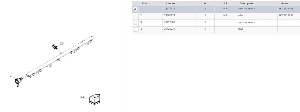 Fuel Rail Pressure Sensor Volvo Truck 23488939 22193673, 22720182 | eBay