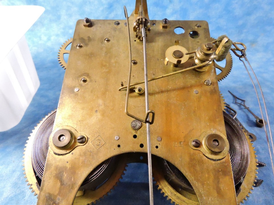 Antique Gilbert 8 Day Clock Movement #28- Face, Hands, Bezel, Glass ...