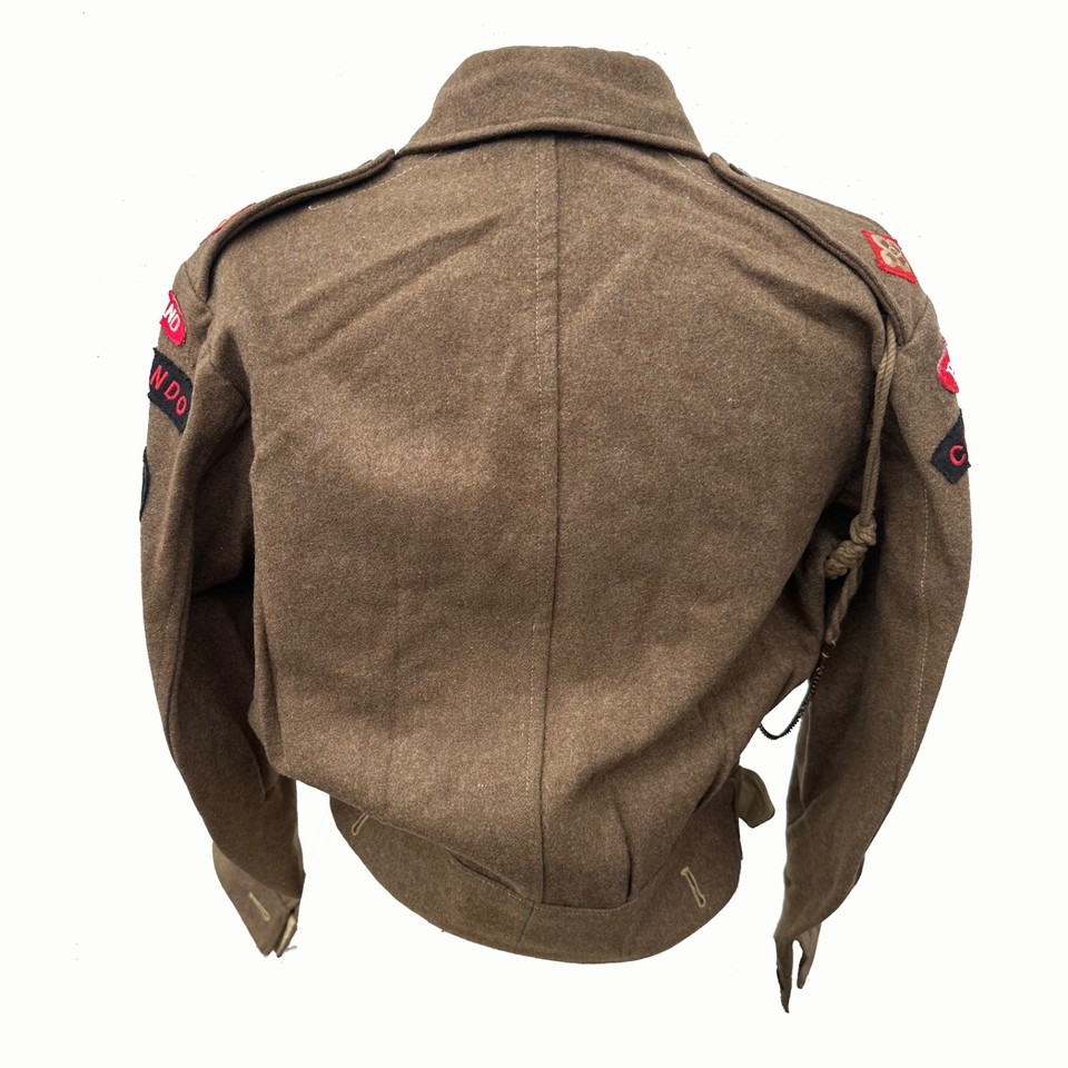 WW2 British Battledress Blouses 1940 Pat 1944 Polish Commando Patches ...