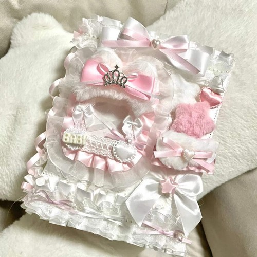 Pink A5 Binder Cards Holder Album Lace Kpop Collect Book Top Loader Ins ...