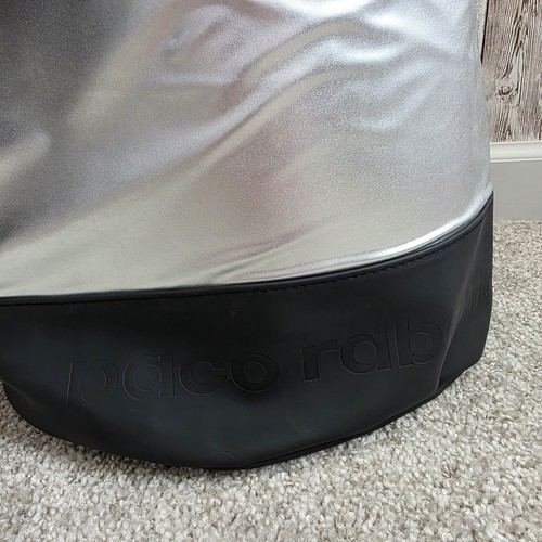 New Paco Rabanne Invictus Silver Metallic Dry Ice Bag, Duffel, Cross ...