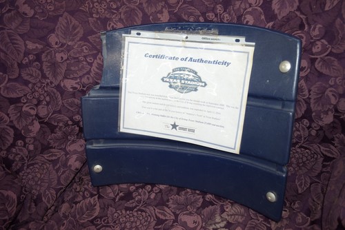 Dallas Cowboys Texas Stadium Seat Back w/COA Perfect for Signatures ...