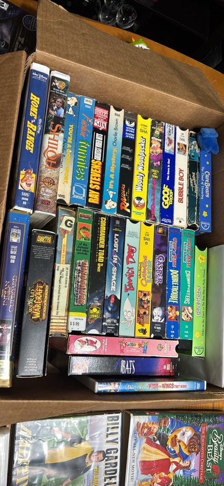 Lot of 38 Vintage VHS Tapes + DVD 1980s 1990s 2000s LOOK !! Some Sealed ...