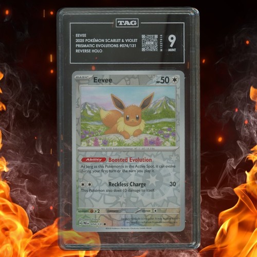 Pokemon Prismatic Evolution EEVEE Reverse Holo 074/131 TAG 9 | eBay