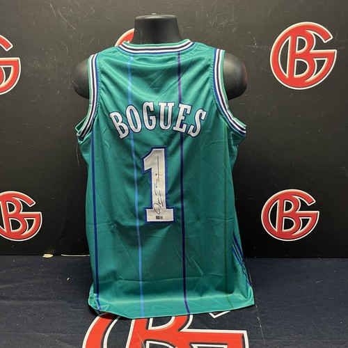 Muggsy Bogues Signed Charlotte Hornets Jersey Autographed Steiner CX ...