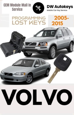 2005-2014 Volvo CEM H/L Key cutting & Programming (Mail-in Service) All ...